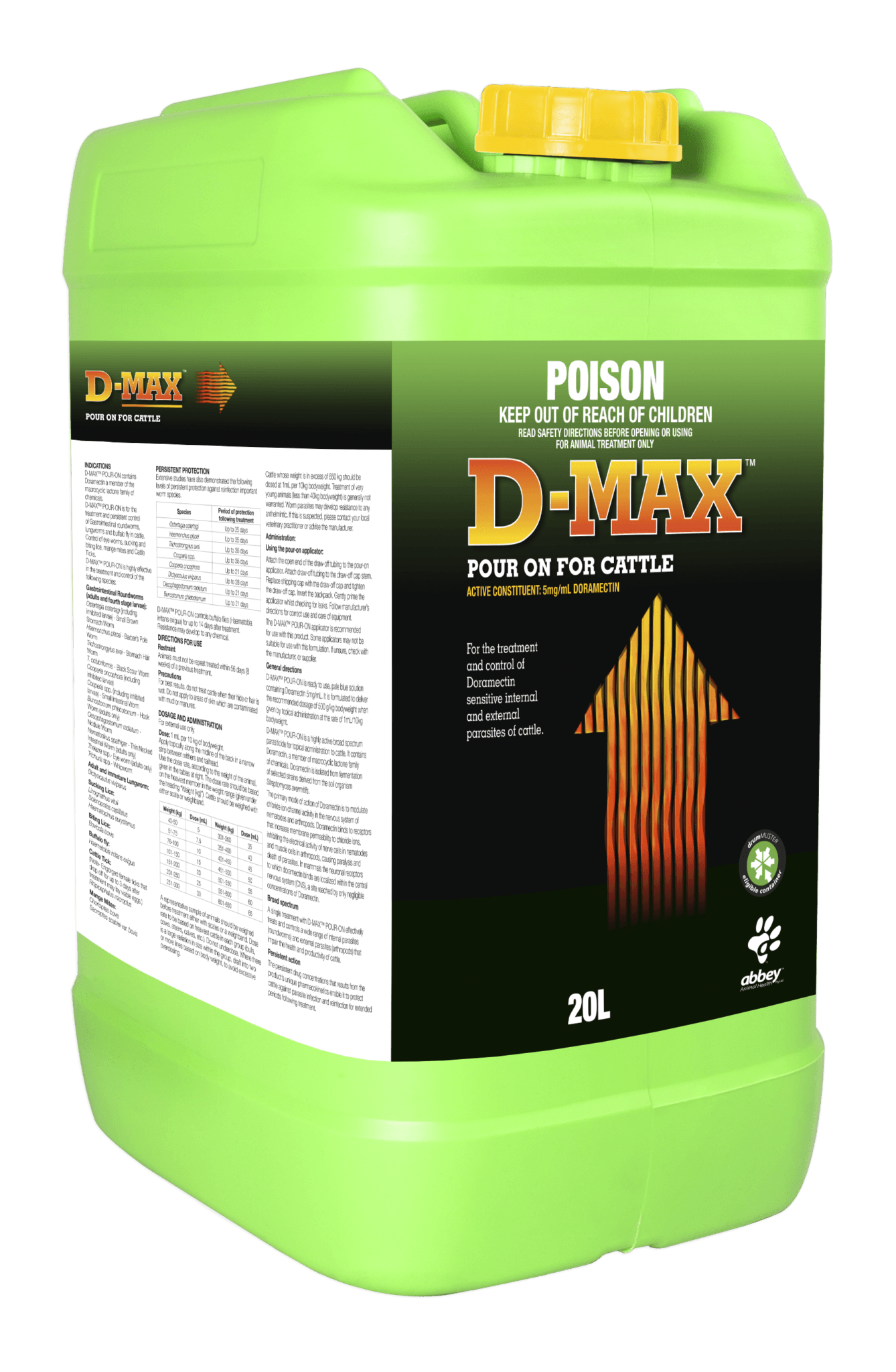 Pour-On Cattle Drench - D-MAX™ Cattle Drench - Abbey Labs