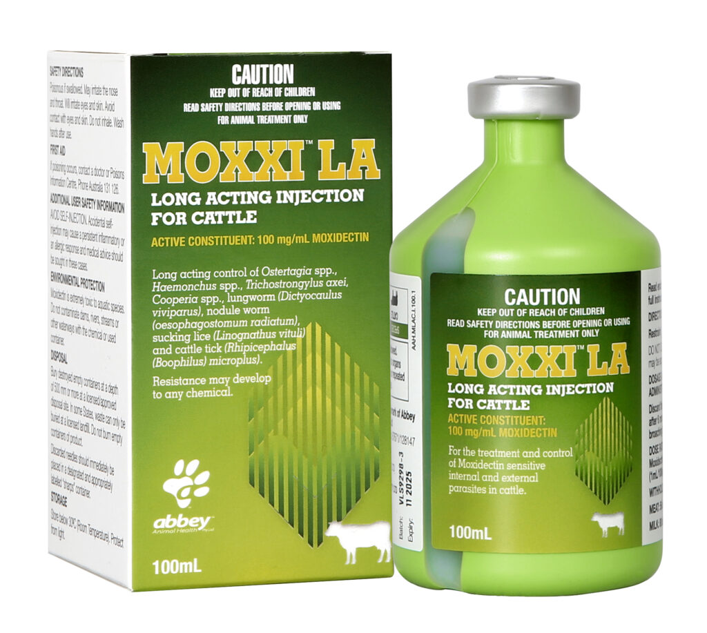 MOXXI™ LA Long Acting Injection for Cattle - Abbey Labs
