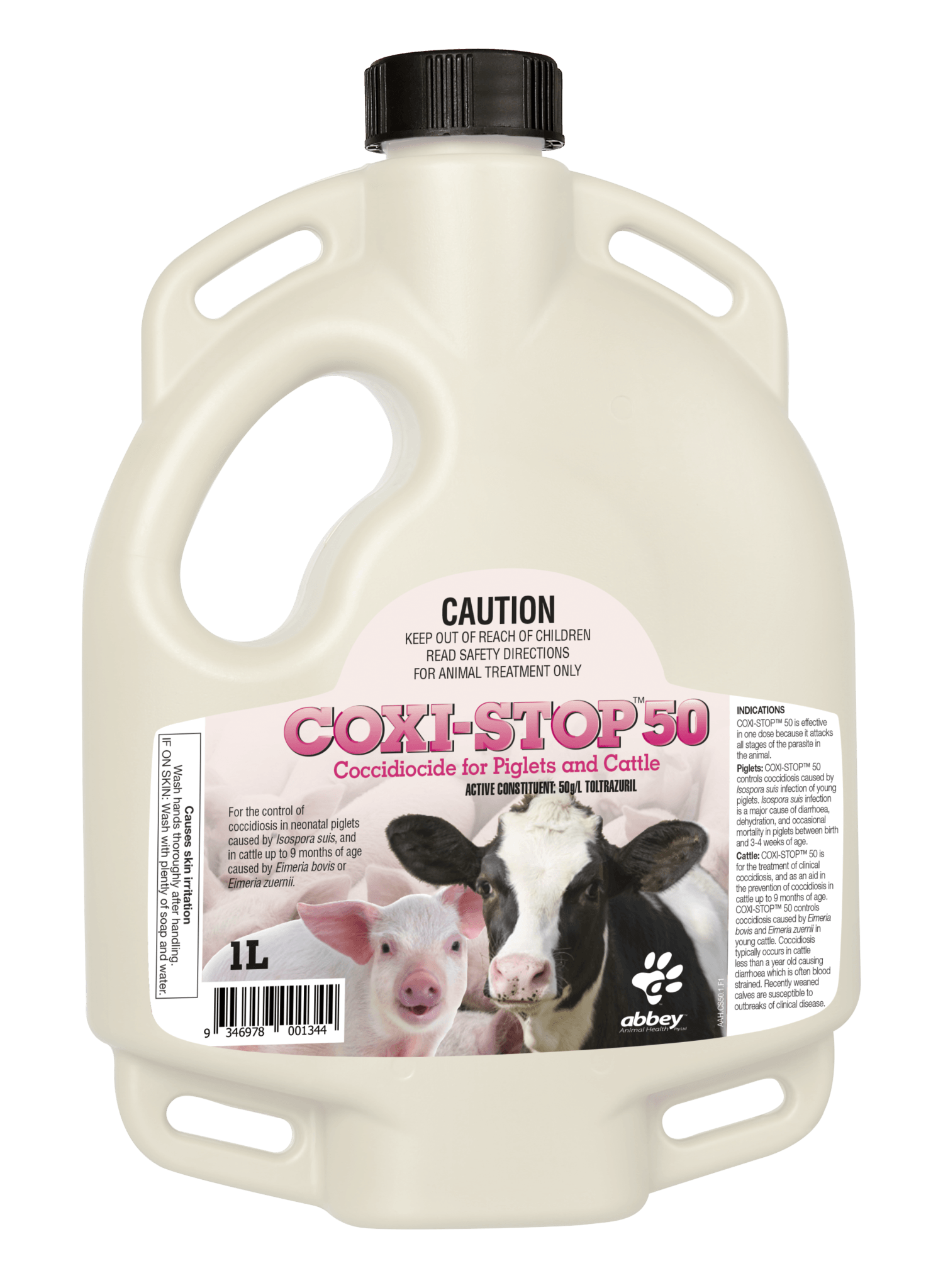 COXI-STOP™ 50 Coccidiocide for Piglets and Cattle - Abbey Labs