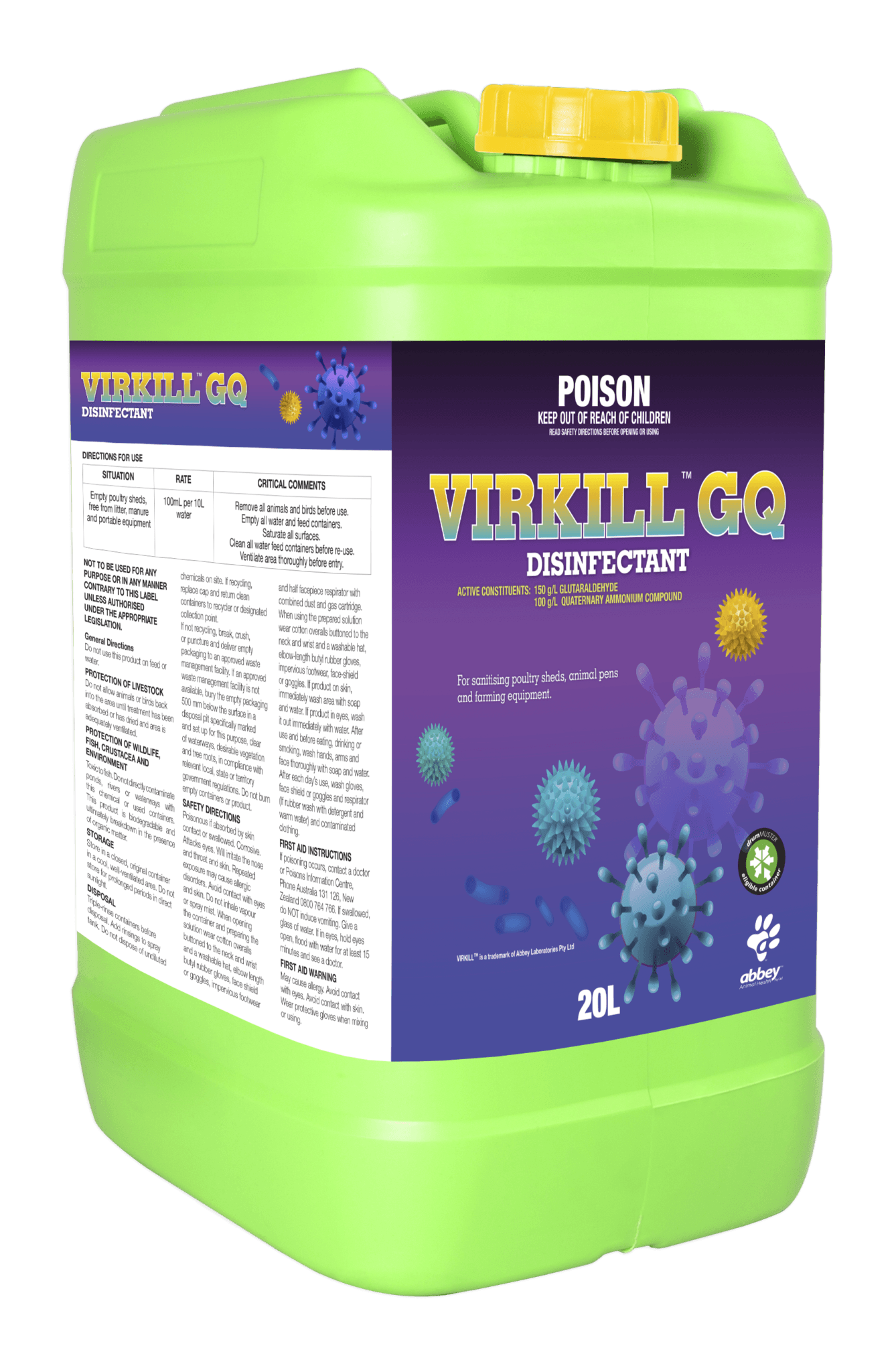 VIRKILL™ GQ DISINFECTANT - Abbey Labs