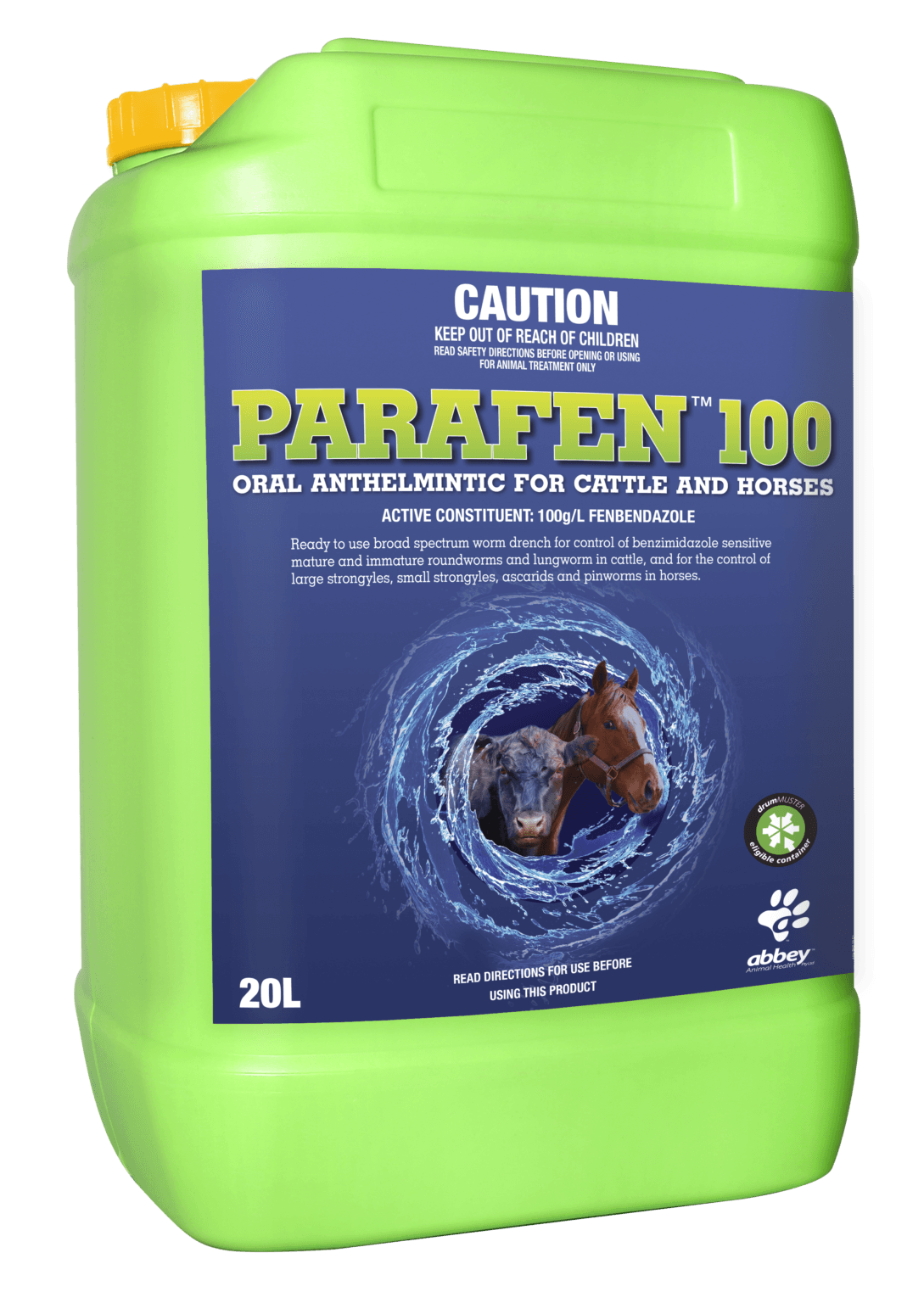 PARAFEN™ 100 Oral Anthelmintic for Cattle and Horses - Abbey Labs