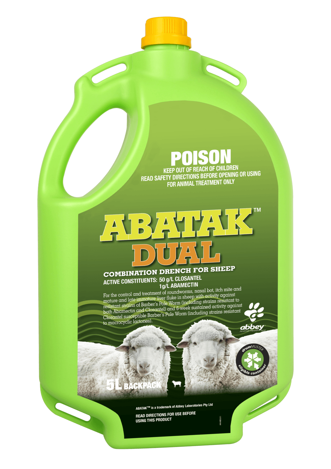 Oral Drench for Sheep & Lambs - ABATAK™ DUAL - Abbey Labs